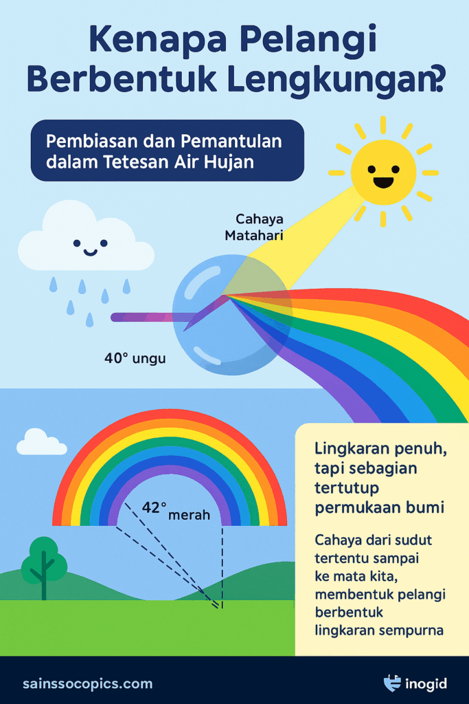 Kenapa Pelangi Berbentuk Lengkungan? Ini Penjelasan Sainsnya