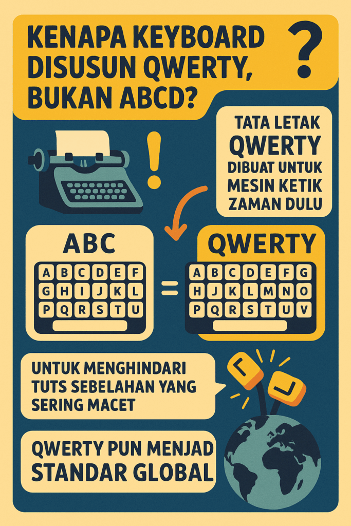 Kenapa Keyboard Disusun QWERTY, Bukan ABCD?